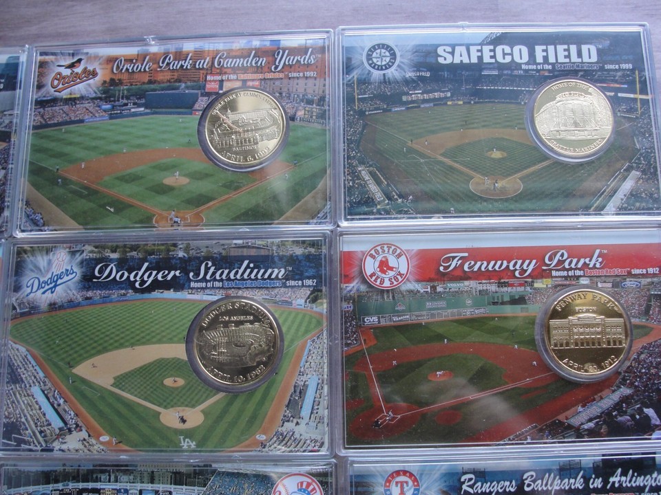 Major League Baseball Ballpark Coin Collection & Collectors Box 15 24K ...