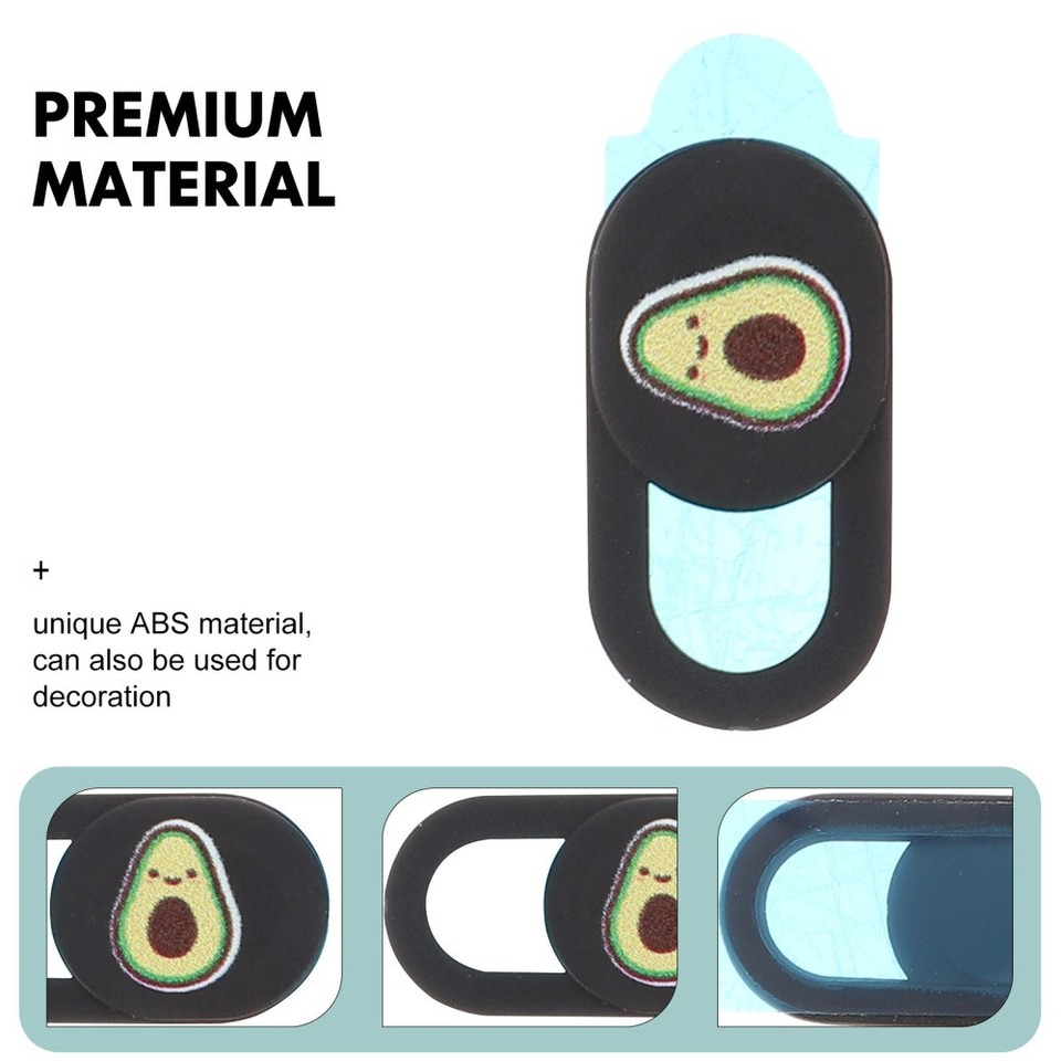 6 Pcs Avocado Pattern Camera Slide Cover Privacy Protector Webcam Cover ...
