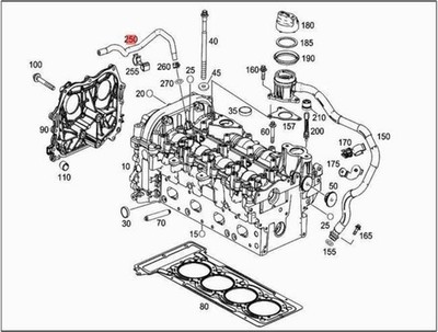 Genuine MERCEDES Coolant hose 2702031682 | eBay
