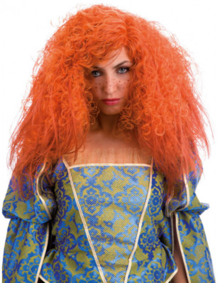 Deluxe Adult Merida Brave WIG Long Orange Ginger Wavy Princess Cosplay ...