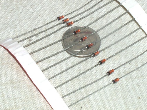 10 NEW NOS FAIRCHILD 1N4454 ULTRA FAST DIODE RECTIFIER 50V 200mA DO ...