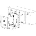 Beko DIS15020 Fully Integrated Dishwasher Slimline 45cm 10 Place Black ...