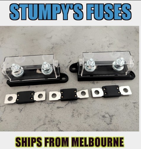 Mega Fuse Kit 2x ANM Holders 3 x 350 AMP Fuses Dual Battery 4x4 ...