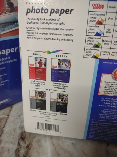 new Office Depot Inkjet Heavyweight 9 Mil Thick Acid Free 4x6 Photo ...