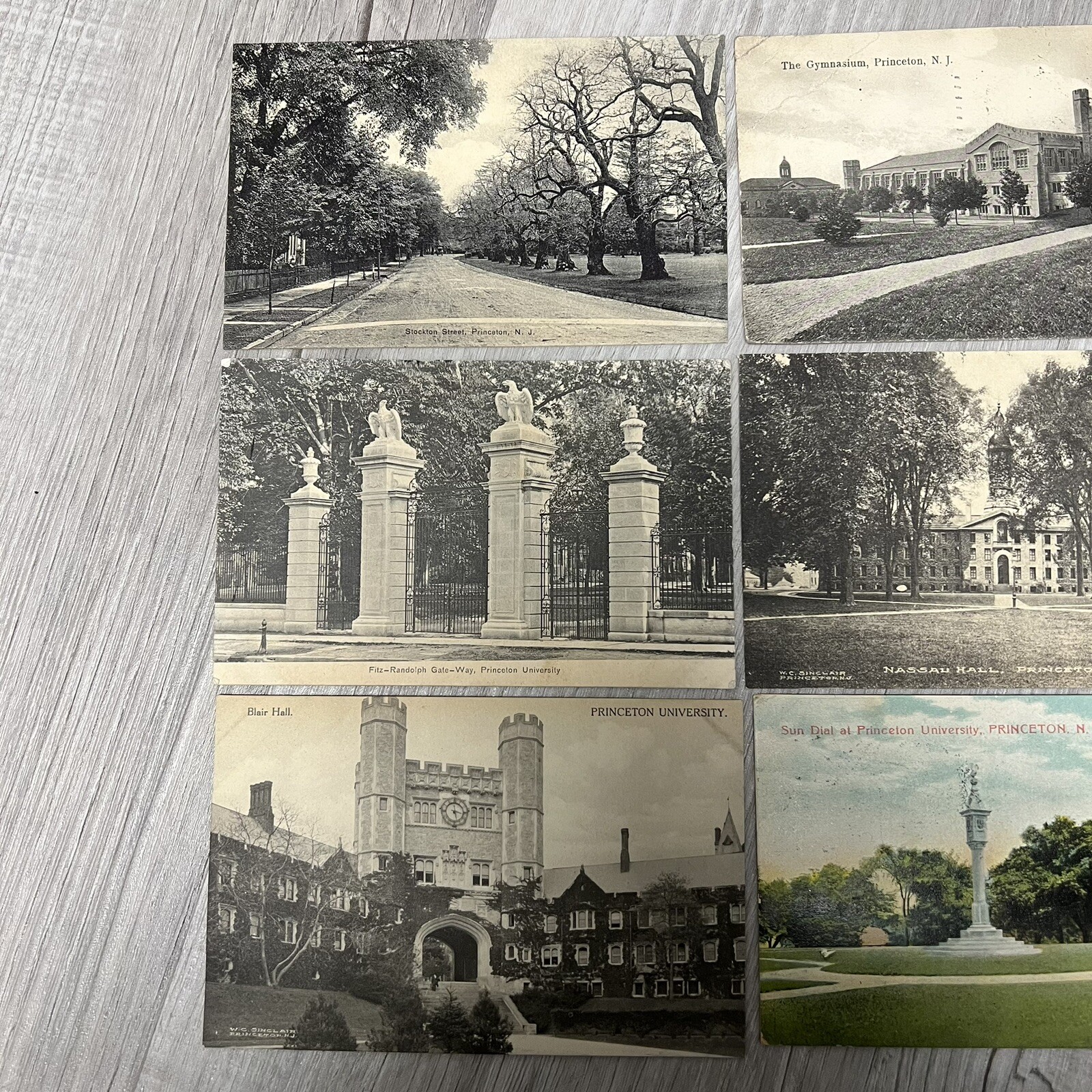 Lot of 9 Vintage Black and White Princeton University RPPC Postcards C ...
