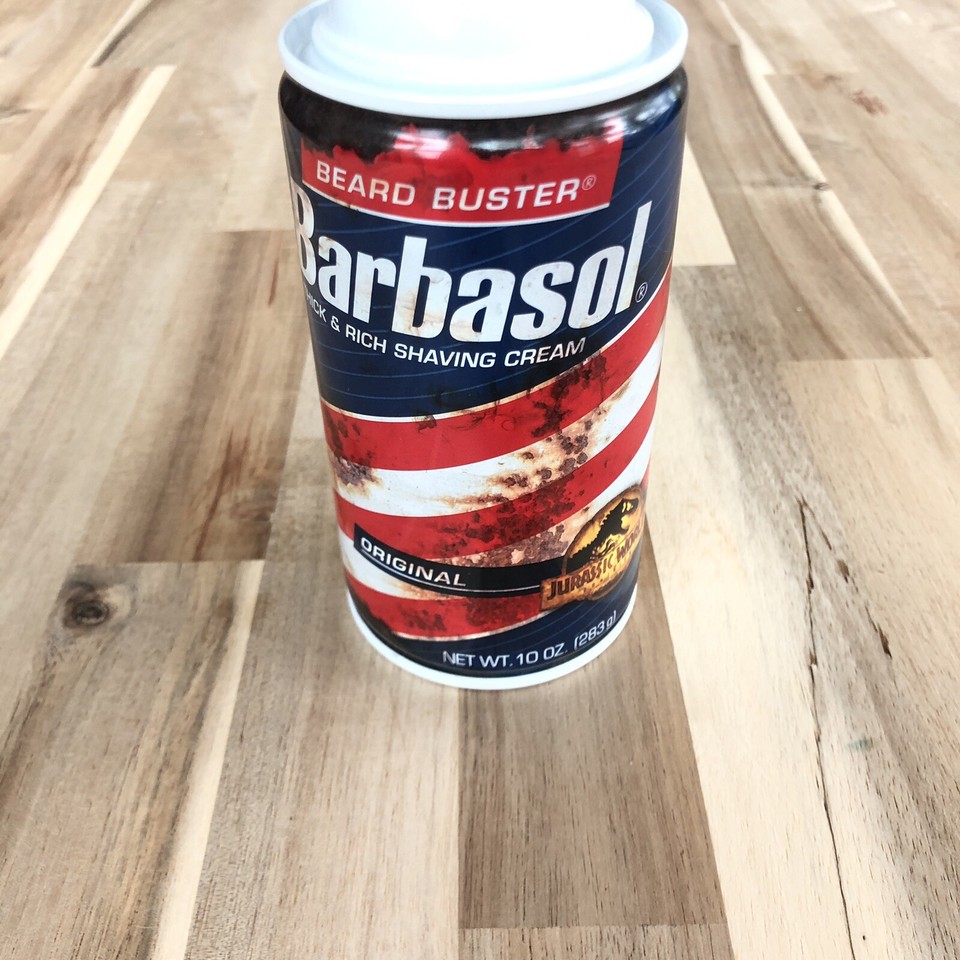 🦖 Jurassic World Limited 2022 Beard Buster Rare Barbasol 10oz Can RUST ...
