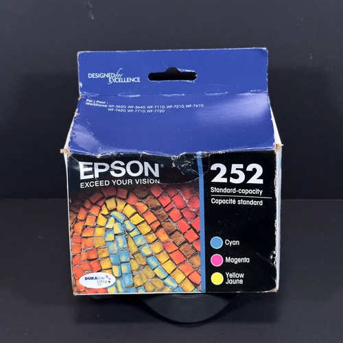 Epson 252 Color Ink Cartridges Cyan Magenta Yellow EXP 1/2025 SEALED ...