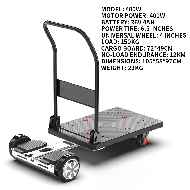 Electric Cart Cargo Flatbed Trolley Warehouse Trolley Small Moving ...