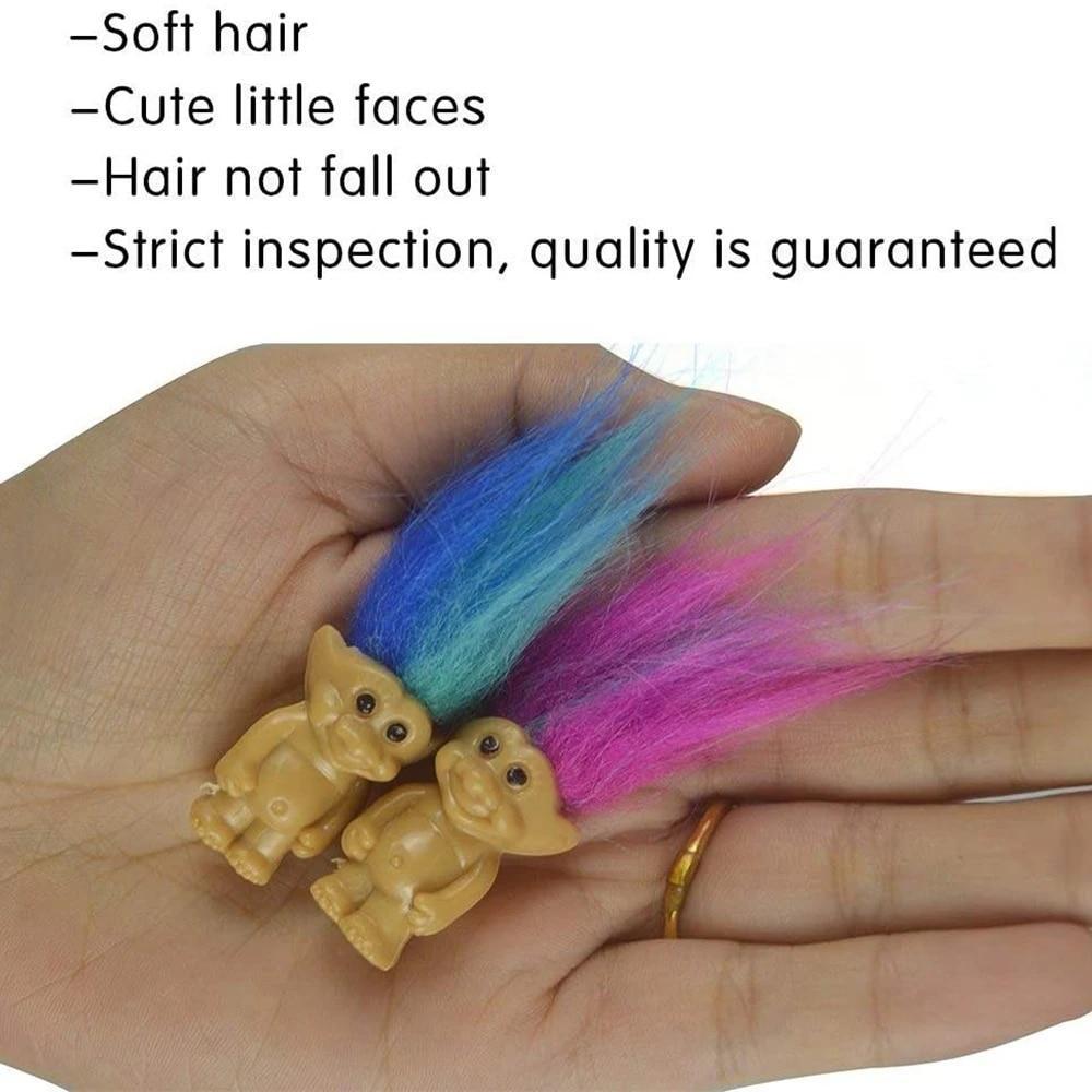 10pcs Mini Good Luck Troll Dolls Pvc Vintage Trolls Lucky Doll Action ...
