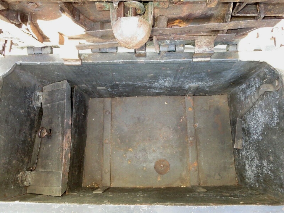 Large Antique Armada Treasure Chest Iron Strong Box 1600's Nuremberg 10 ...