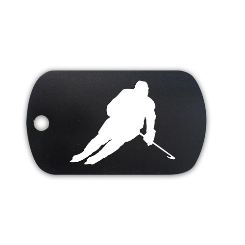 Ice Hockey GI Dog Tag Aluminum Keychain with Custom Engraving | eBay