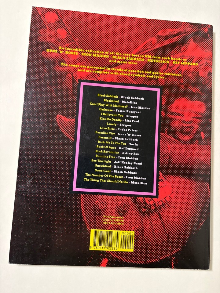 The Encyclopedia of Heavy Metal Guitar Tab / Tablature Book - Wise 1990 ...