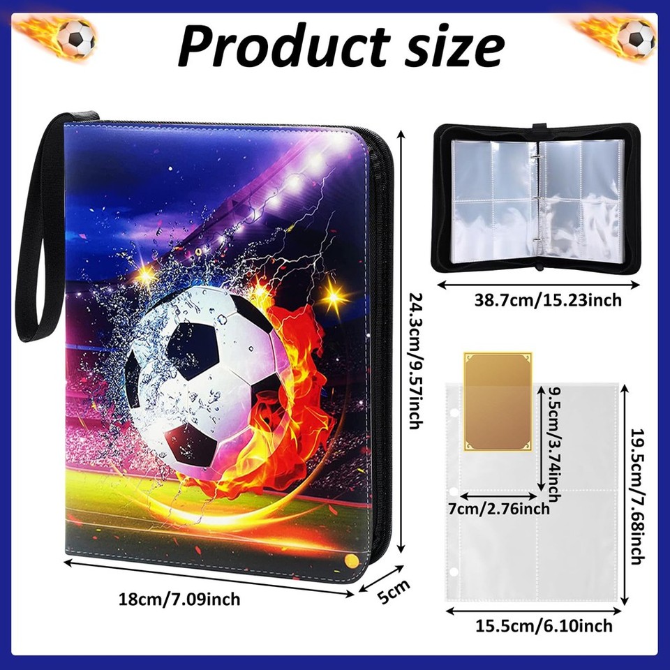 Football Card Holder 400 Pockets Football Card Binder Trading Card ...
