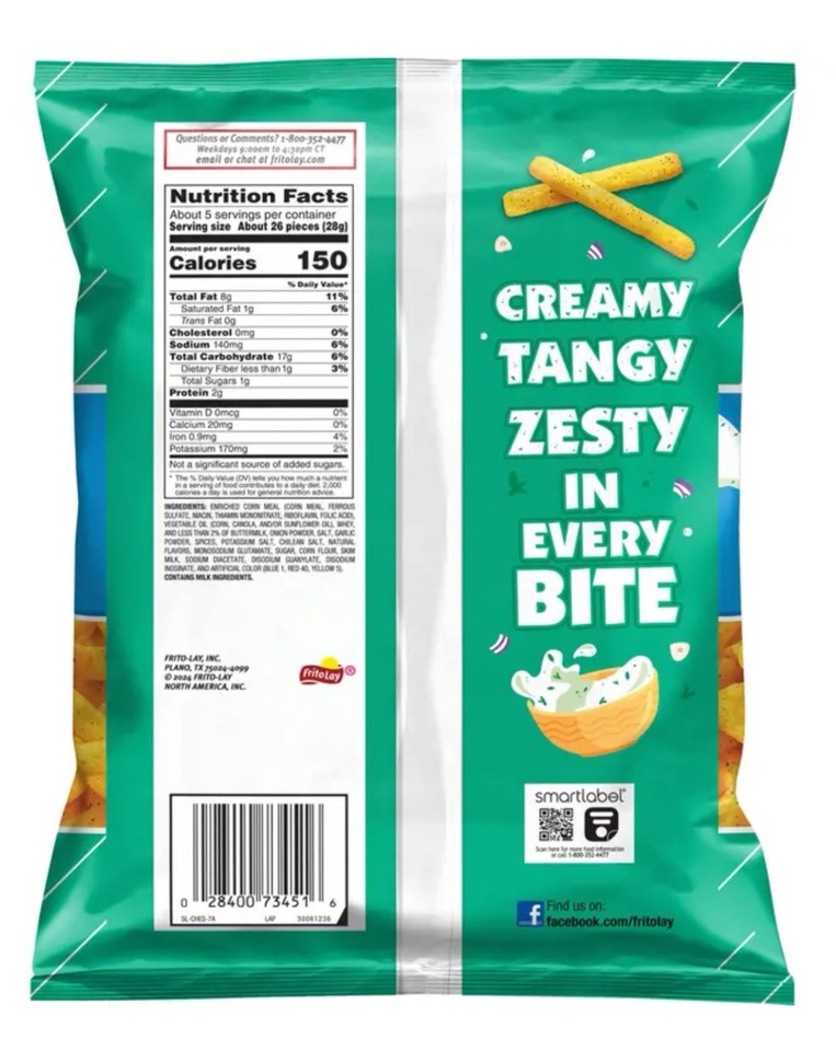 🟡 New Cheetos Chester’s Ranch Dressing Crunchy Corn Cheese Fries 4 1 ...