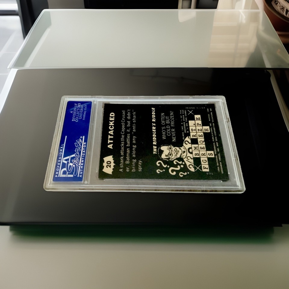 1966 Topps Batman Riddler Back Card # 20 - ATTACKED - PSA 8 NM-MT | eBay