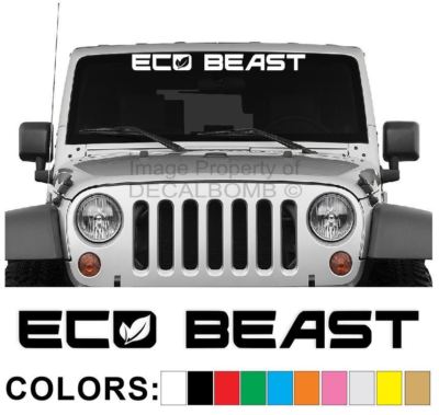 Eco Beast Windshield Decal Sticker Diesel Car Truck Low Lift Race ...