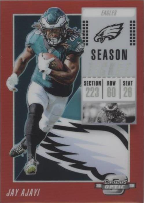 2018 Panini Contenders Optic - Jay Ajayi #22 Red Prizm /199 for sale ...