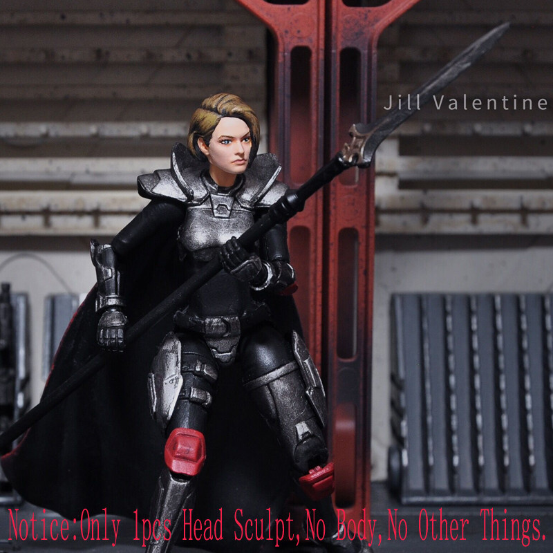 Delicate Painted 1/18 Scale Resident Evil Jill Head Sculpt Fit 3.75 ...