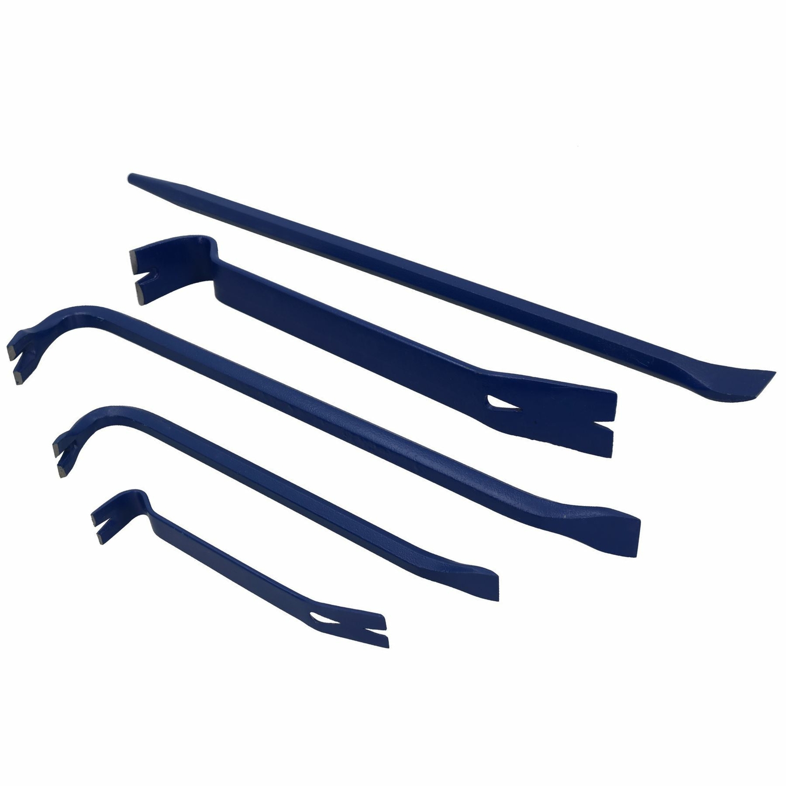 5pc Heavy Duty Pry + Wrecking Bars Flat Bars Aligning Bar Utility Crow ...