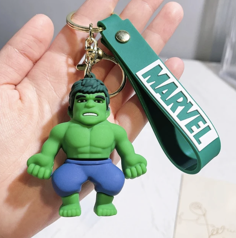 Marvel Characters 3D Rubber Keychain Keyring Bag Charm Car/House Keys ...