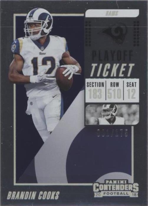 2018 Panini Contenders - Brandin Cooks #99 Playoff Ticket /175 for sale ...