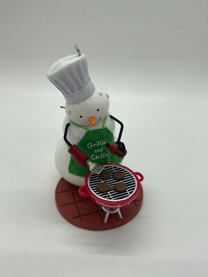 Hallmark 2008 Keepsake Ornament Grillin' and Chillin' BBQ Snowman NO ...