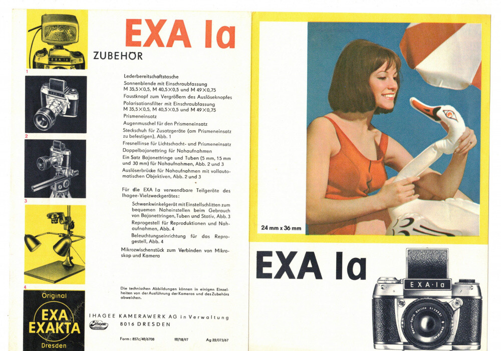 Brochure Exa Ia 1967 GDR Advertising Camera | eBay