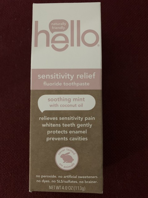 hello Sensitivity Relief Soothing MINT Toothpaste 4oz 854296004798 for ...