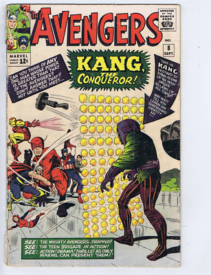 Avengers #8 Marvel 1964 Kang the Conqueror ! 1st Appearance Kang | eBay