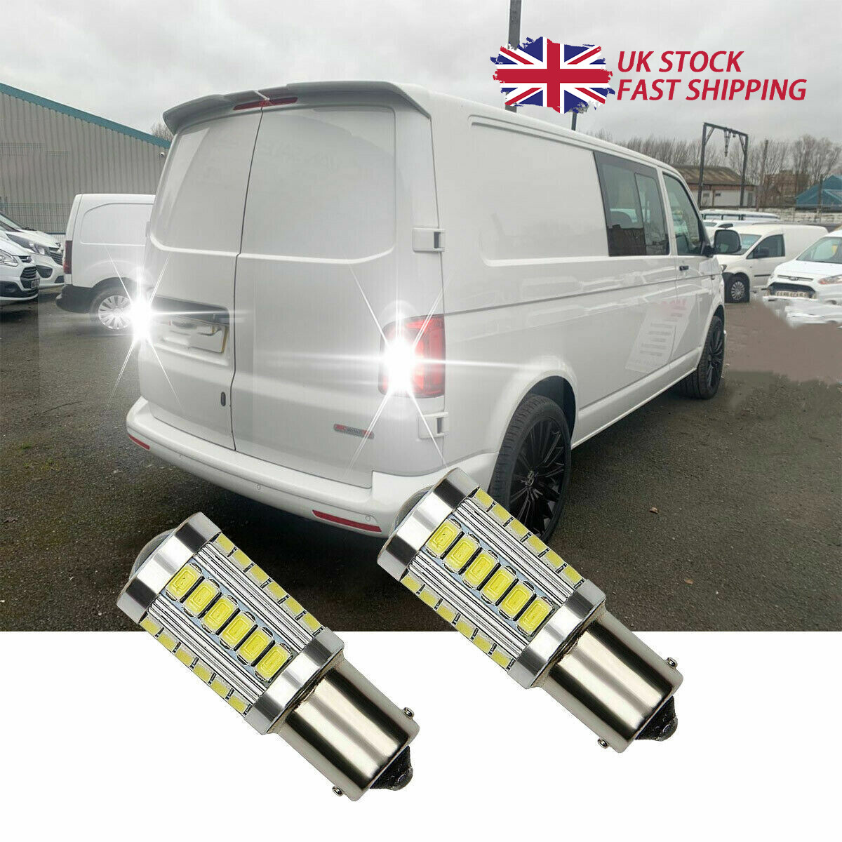 For VW Transporter T5 T5.1 Reverse Light Bulbs LED White Reversing ...