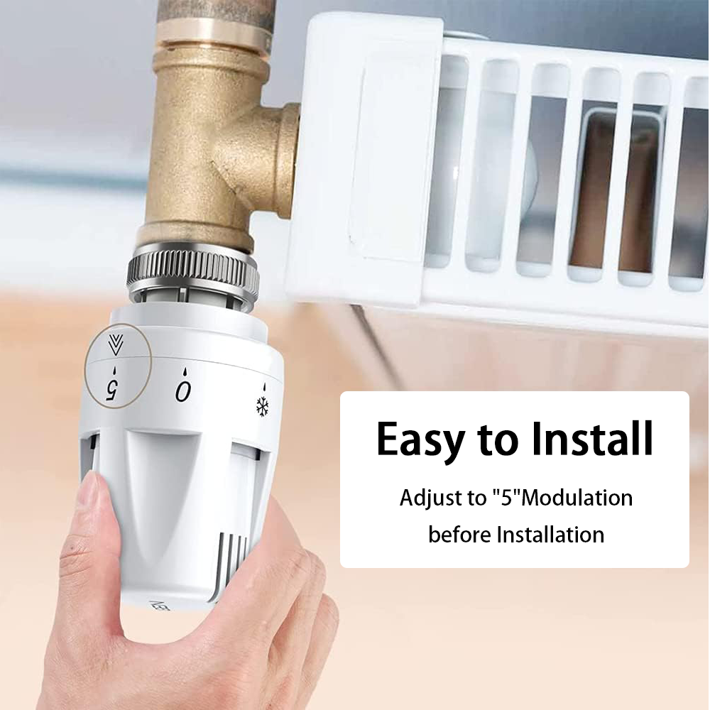 1-6X Thermostat Head TRV Radiator Thermostatic Heater Control Head ...