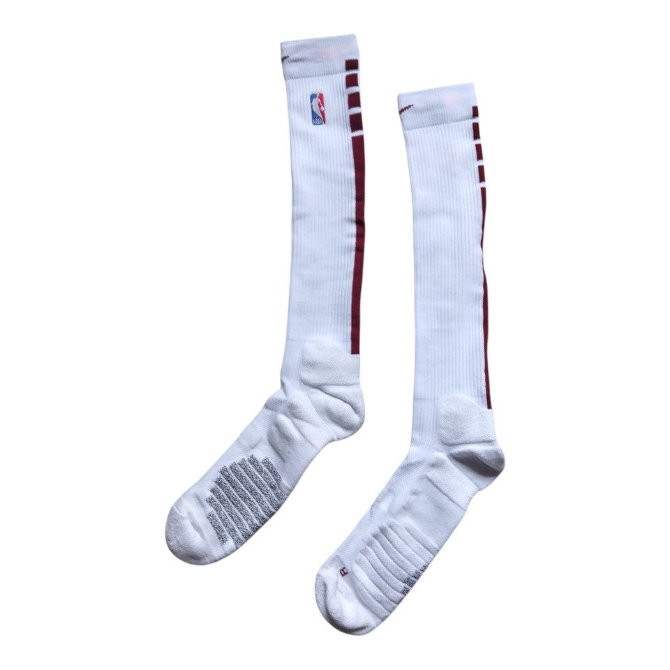 Nike NBA Authentic Long Socks White/Burgundy Elite,XL, Knee High,NWT | eBay