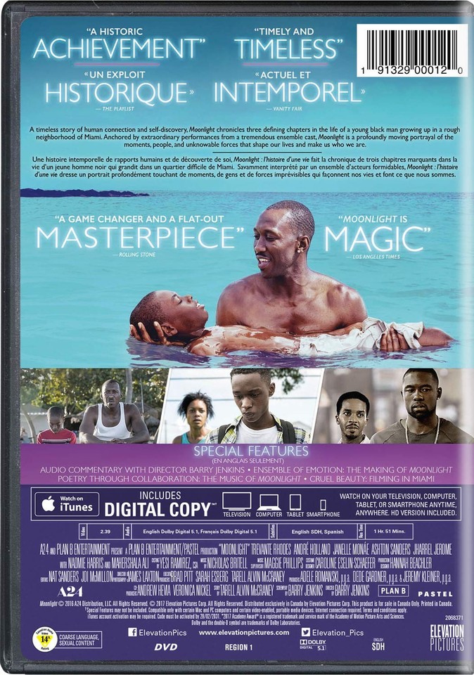 Moonlight (DVD) Mahershala Ali Naomie Harris Alex R. Hibbert Shariff ...