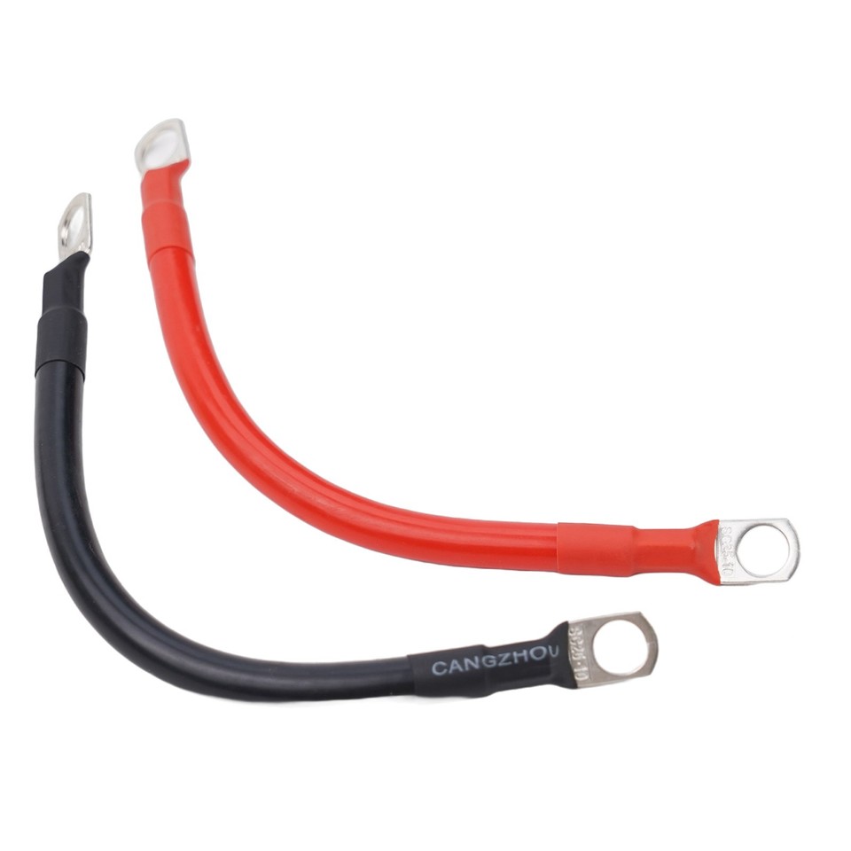 19CM 12v Battery joiner Connector Dc Wire 100 Amp Cable & lugs, red ...