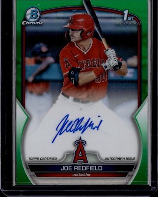 Joe Redfield 2023 Bowman Chrome Auto Rookie Green Serial #d 84/99 ...