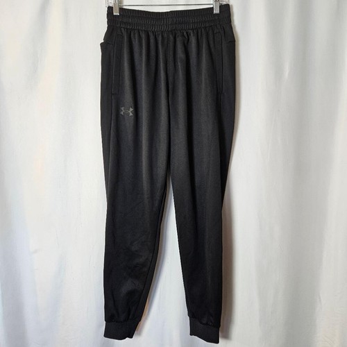 Men's Under Armour Black Polyester Loose Fit Jogger Pants Pockets Size ...