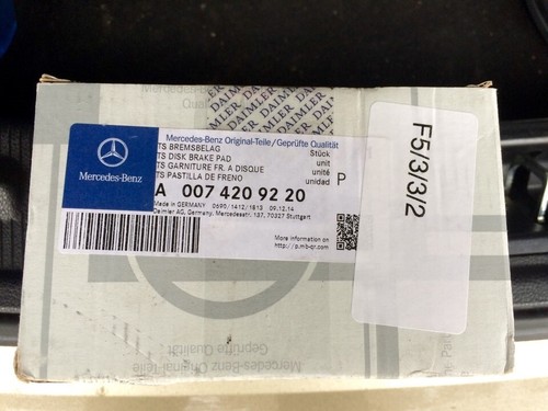 MERCEDES OEM 12-15 Brake-Front Pads 0074209220 A0074209220 | eBay