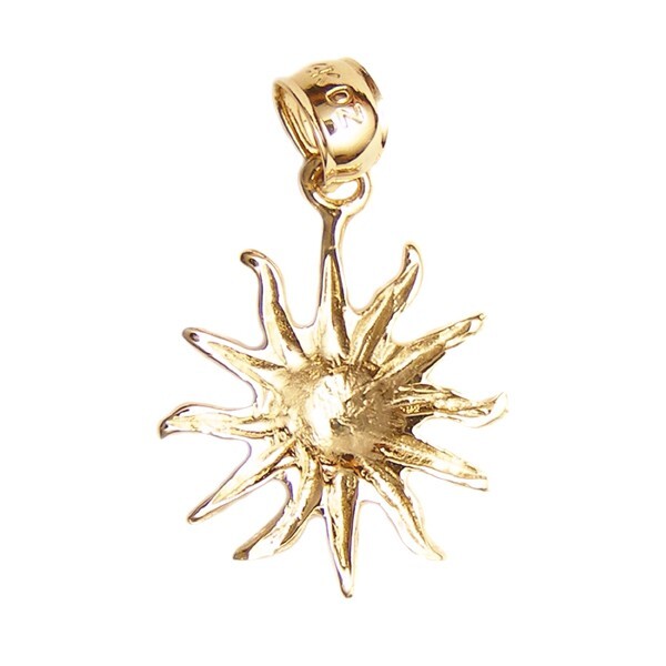 New 14k Yellow Gold Sun Pendant | eBay