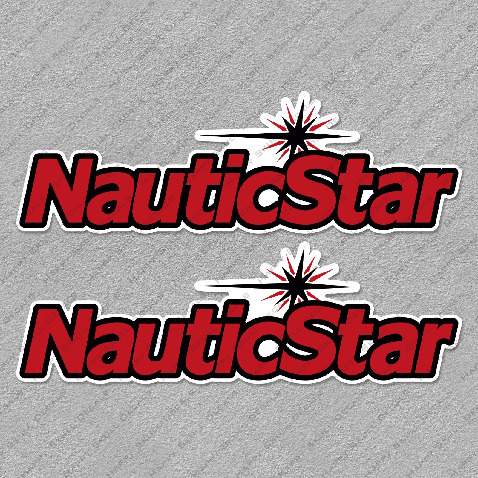 NAUTIC STAR BOAT LOGO RED DECALS STICKERS Set of 2 27" LONG | eBay