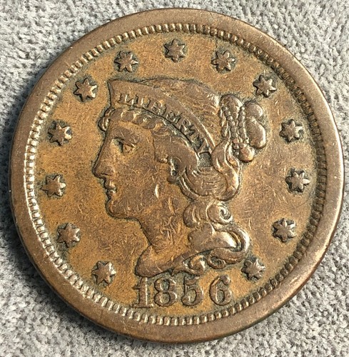 1856 Braided Hair Large Cent. | eBay