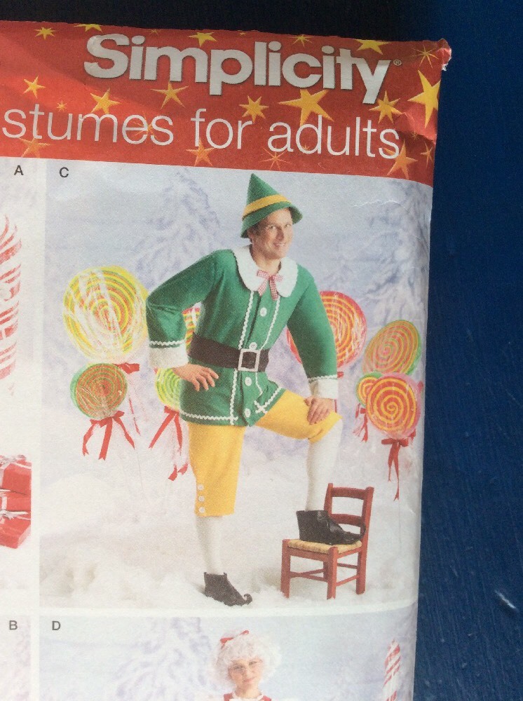 Simplicity 2542 Sewing Pattern Santa & Misses Santa Costume Size XS, S ...