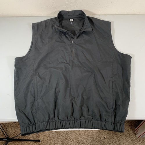 Men's Footjoy Sleeveless Windbreaker Rain Proof Jacket Size XL Black ...