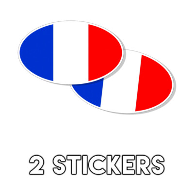 French Flag Oval Sticker decal Paris France Francais 3x5 2 Pack | eBay