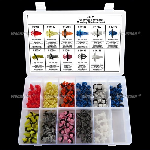 154pcs Fender Flare Clips Rocker Panel Moulding Retainer Assortment for ...