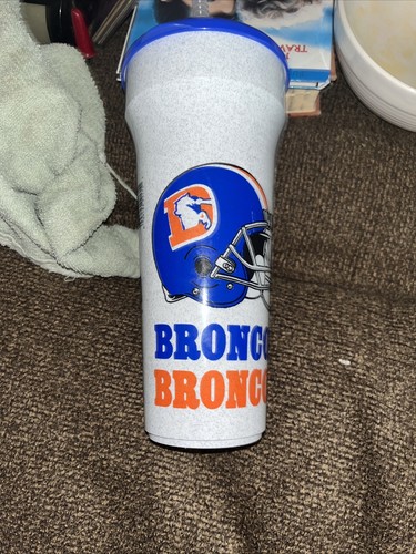 1995 NFL Denver Broncos Plastic Cup Inaugural Season Mug Whitley With ...