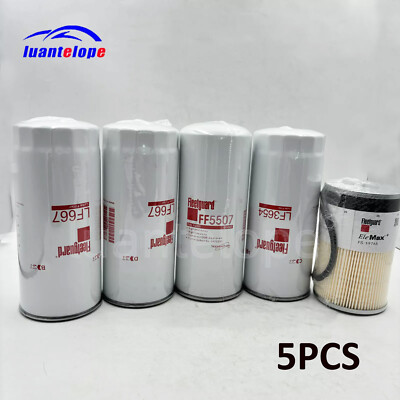 LF667x2 LF3654, FF5507, FS19765 OEM Volvo D13 Engine Filters Oil Change ...