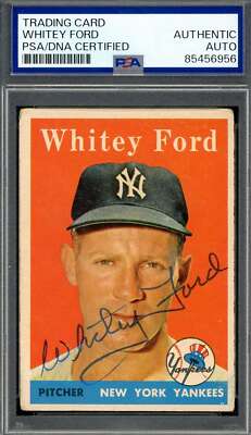 Whitey Ford PSA DNA Vintage Signed 1958 Topps Autograph | eBay