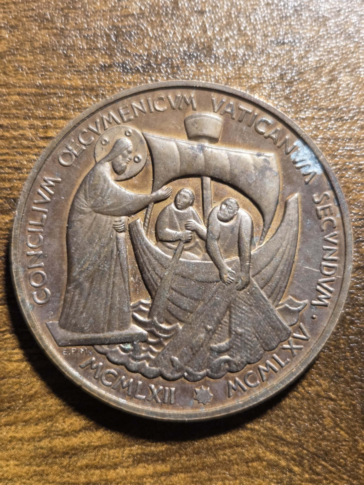 Vatican Ecumenical Council Bronze Medal Papal Portraits Latin ...