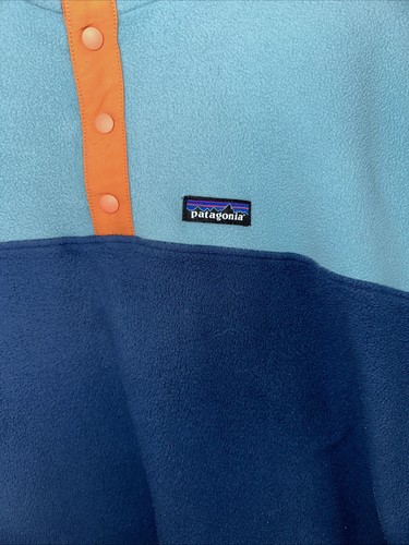 Patagonia Micro D Snap T Fleece Colorblock Pullover Mens Size: XL | eBay