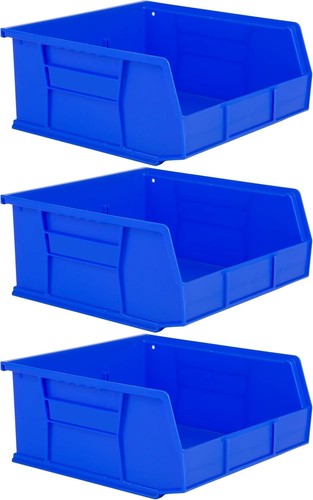Stackable Plastic Storage Box Blue | eBay